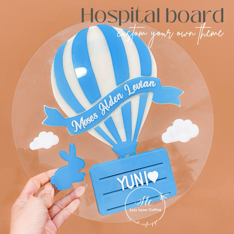 Jual Hospital Board Awan Letter Board Set| Papan Nama Bayi Newborn ...