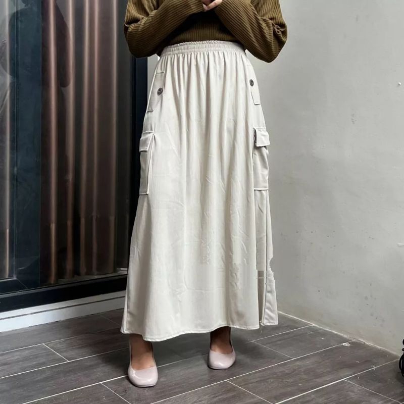 Jual ROK KNIT CARGO KANCING ( ARMLN) | Shopee Indonesia