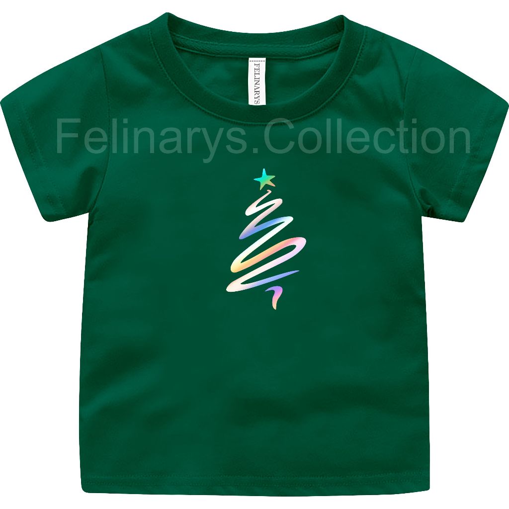 Jual KAOS NATAL PREMIUM ANAK 2-13 TAHUN POLYFLEX HOLOGRAM CHRISTMAS ...