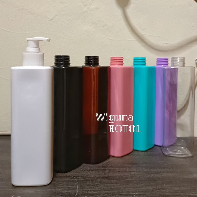 Jual Botol Pump 500ml Kotak / Botol Pet 500ml Model Kotak Tutup Pump Lotion | Shopee Indonesia