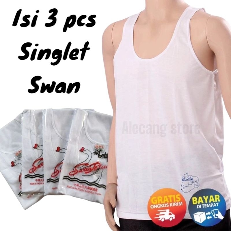 Jual Grosir 3 Pcs Singlet Swan Brand Kaos Dalam Pria Swan Brand harga 3 ...