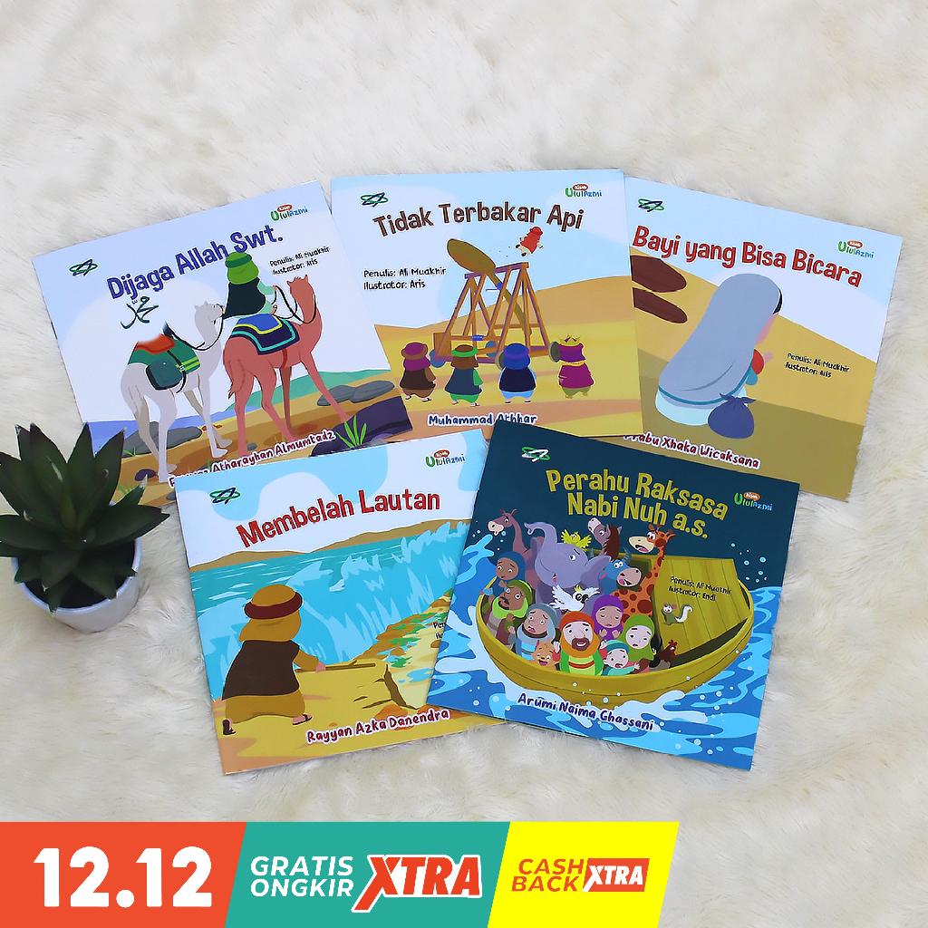 Jual Buku Cerita Anak Islami - Paket 5 Buku Bergambar Kisah Ulul Azmi ...