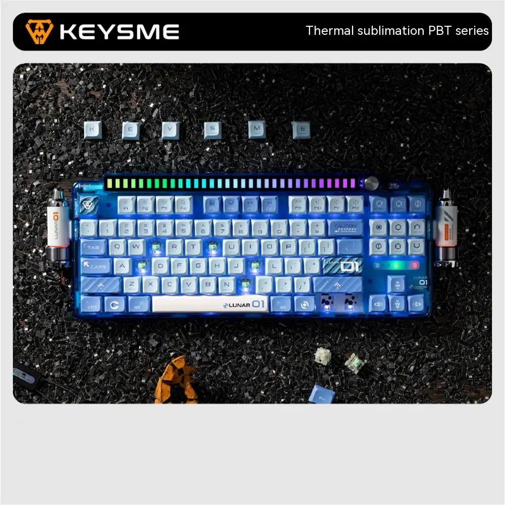 Jual KeysMe Lunar01 Mechanical Keyboard Wireless RGB Light Bar ...