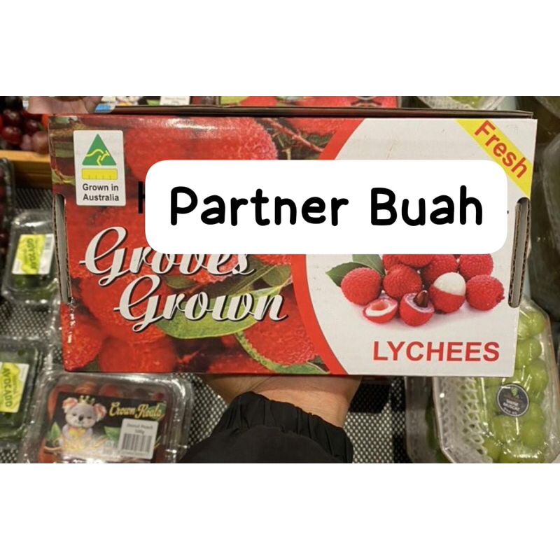 Jual Buah Leci Merah Australia | Lychee Australia Sweet 2 Kg /Box ...