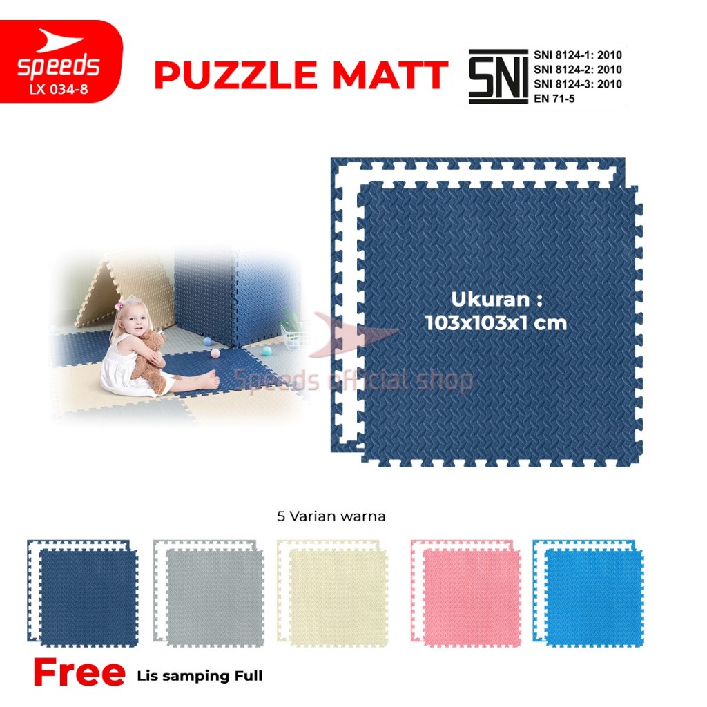 Jual SPEEDS Evamat 103x103cm 12mm Matras Puzzle Karpet Puzzle Matras ...