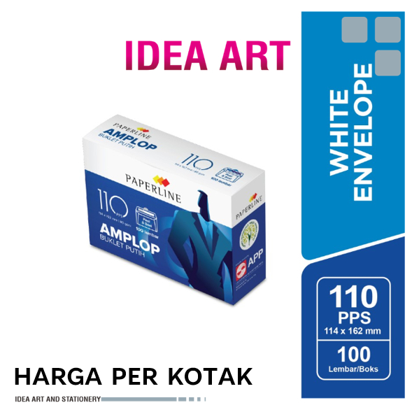 Jual Amplop Paperline 110 Putih Polos 100 Lembar 114x162 mm Envelope ...