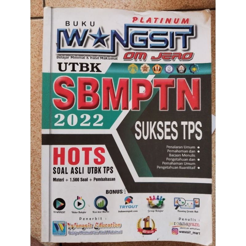 Jual UTBK, SBMPTN 2022 sukses _ TPS ( Tes Potensi skolastik ) | Shopee ...