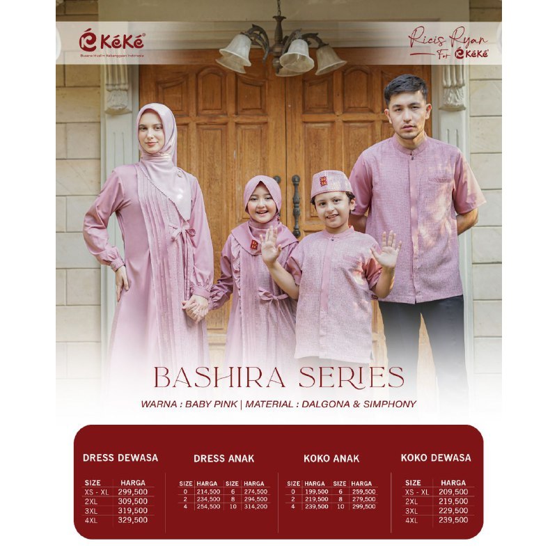 Jual BASHIRA SERIES BABY PINK SARIMBIT KELUARGA BY KEKE X RIA RICIS TERBARU 2024 | Shopee Indonesia