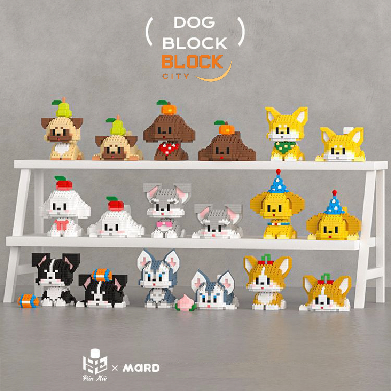 Jual BLOCK CITY- Block Toys Cute Dog Nano block brick toys mainan balok ...