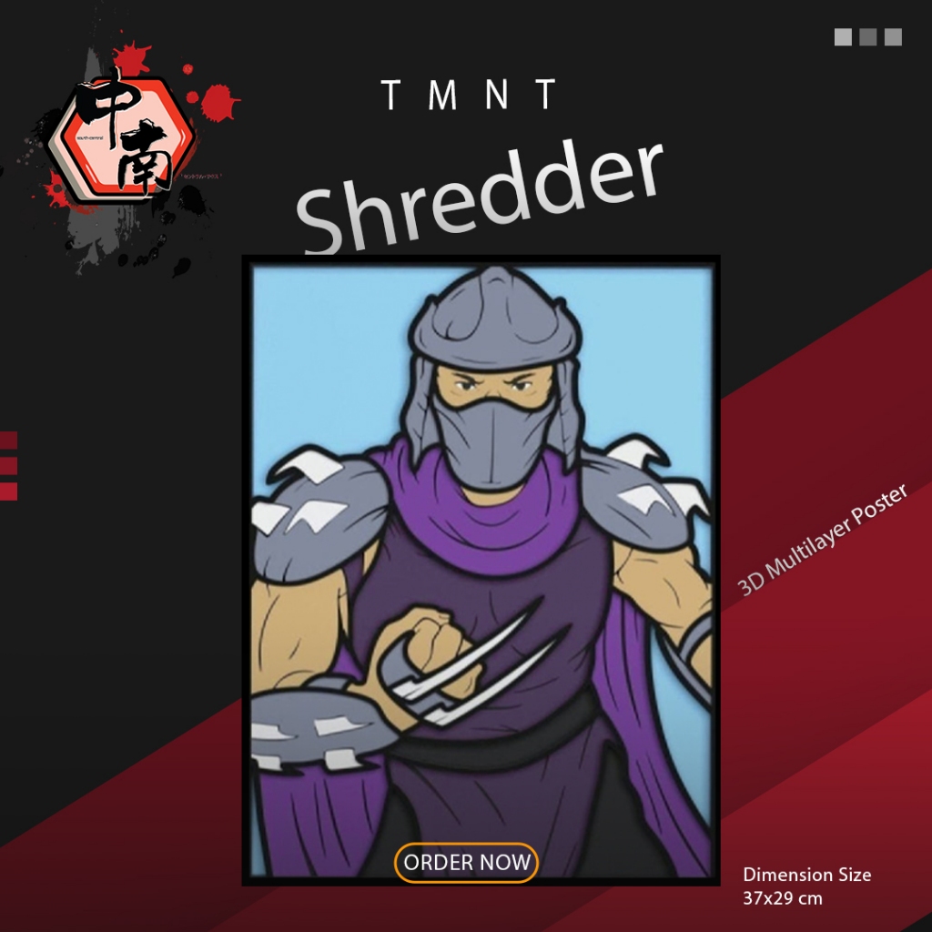 Jual Poster 3D Multilayer TMNT Shredder | Shopee Indonesia