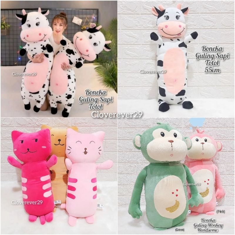 Jual New Boneka Guling Cat Belang Guling Cow Totol Guling Sapi Monkey ...