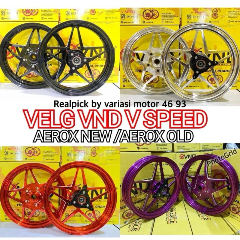 Jual VELG VND VSPEED V SPEED AEROX CONECTED / AEROX OLD / NVX / ORIGINAL VND | Shopee Indonesia