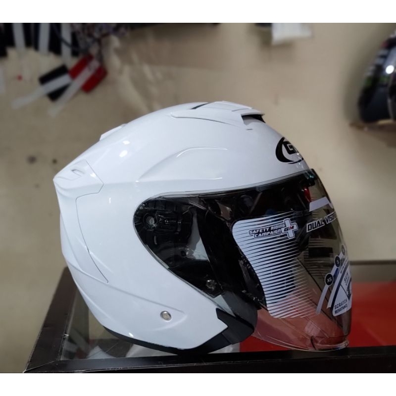 Jual Helm gm fury double visor solid | Shopee Indonesia