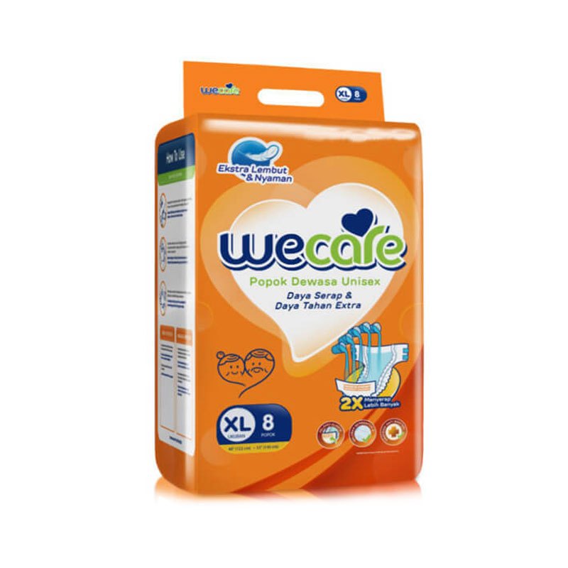 Jual WE CARE Adult Diapers XL 8 / We Care Popok Dewasa Unisex XL8 | Shopee Indonesia