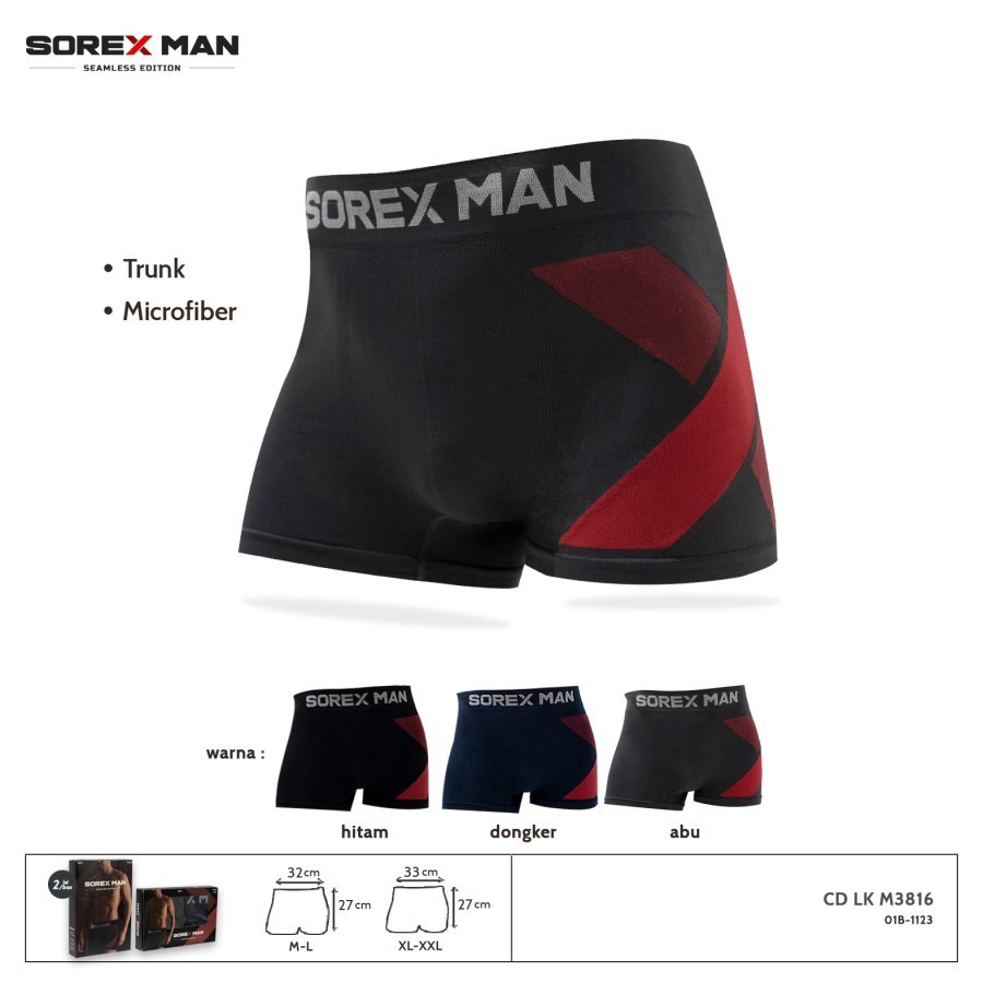 Jual SOREX MAN SEGIEMPAT CD 3815 3816 SEAMLESS CELANA DALAM BOXER PRIA ...