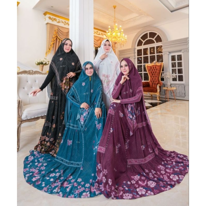 Jual ALYA HANIFA Baju Gamis Set Syari Hanifa Series By Alya Syari ...