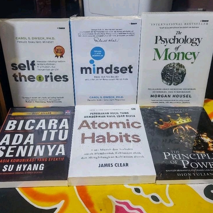 Jual paket 6 buku motivasi the principles of power atomic habits bicara itu ada seninya the ...