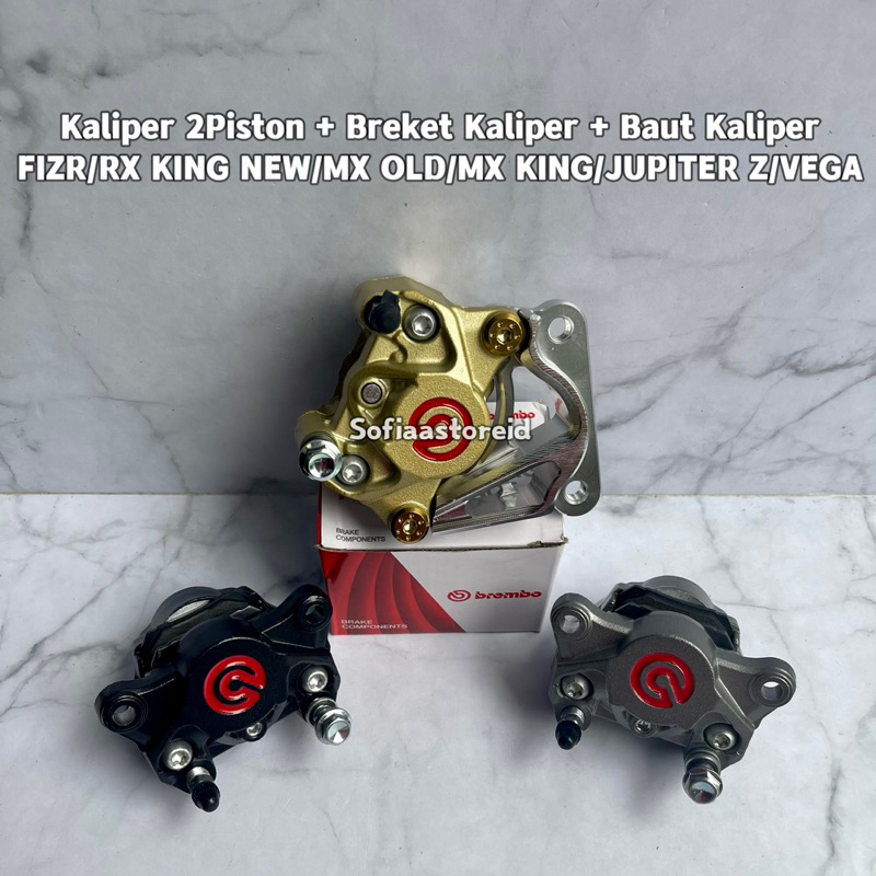 Jual KALIPER BIG LOGO 2P 2PISTON+BREKET KALIPER 300MM+2PCS BAUT KALIPER JUPITER/ FIZR/ MX OLD ...