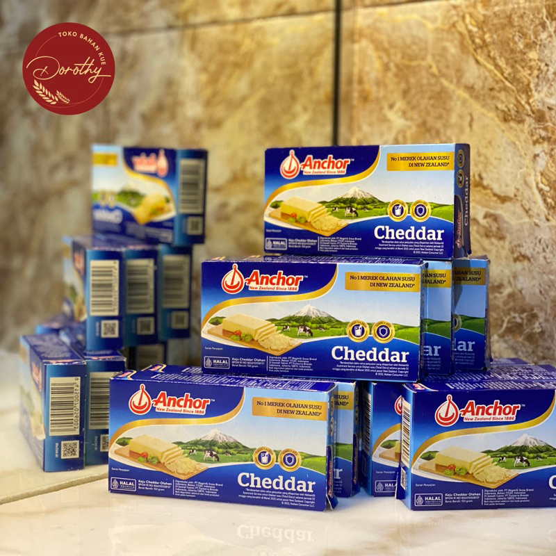 Jual Anchor Cheddar Cheese / Keju Block 150 gr | Shopee Indonesia