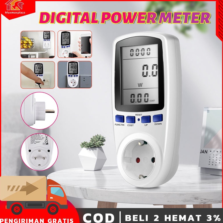 Jual LANGSUNG KIRIM.. Pengukur listrik Kwh digital Power Meter Volt Ampere Watt Meter/WATT METER ...