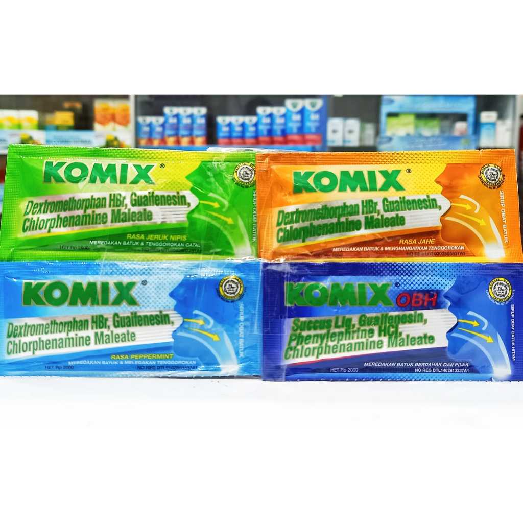 Jual Komix 𝟏 𝐒𝐀𝐂𝐇𝐄𝐓 All Varian - Obat Batuk dan Pilek | Shopee Indonesia
