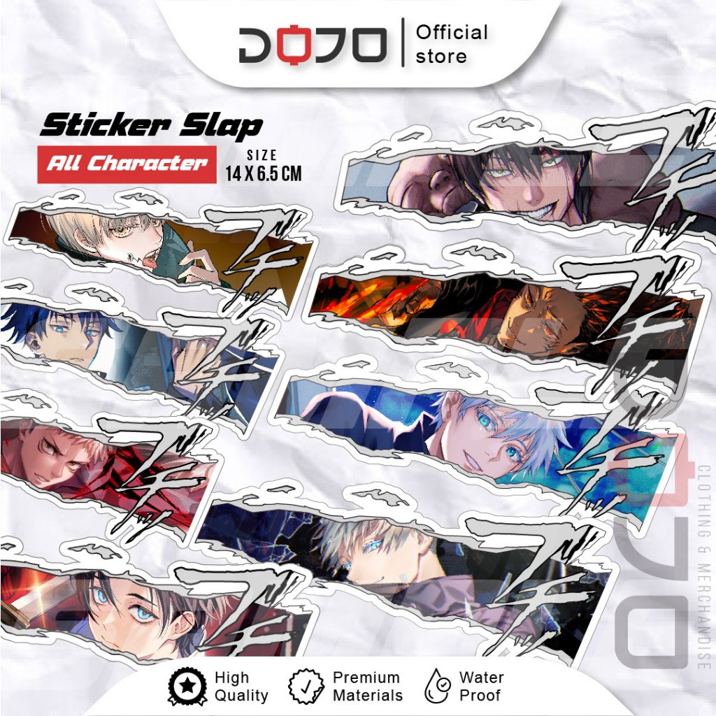 Jual Sticker VINYL anime Jujutsu Kaisen Warning motor mobil JDM ...