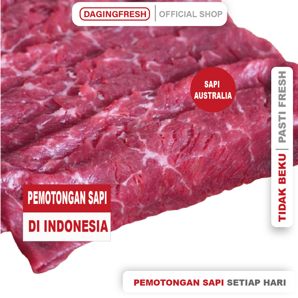 Jual [100%LOKAL] DAGING SAPI SLICE LOKAL GRADE A - DAGING SAPI DENDENG ...