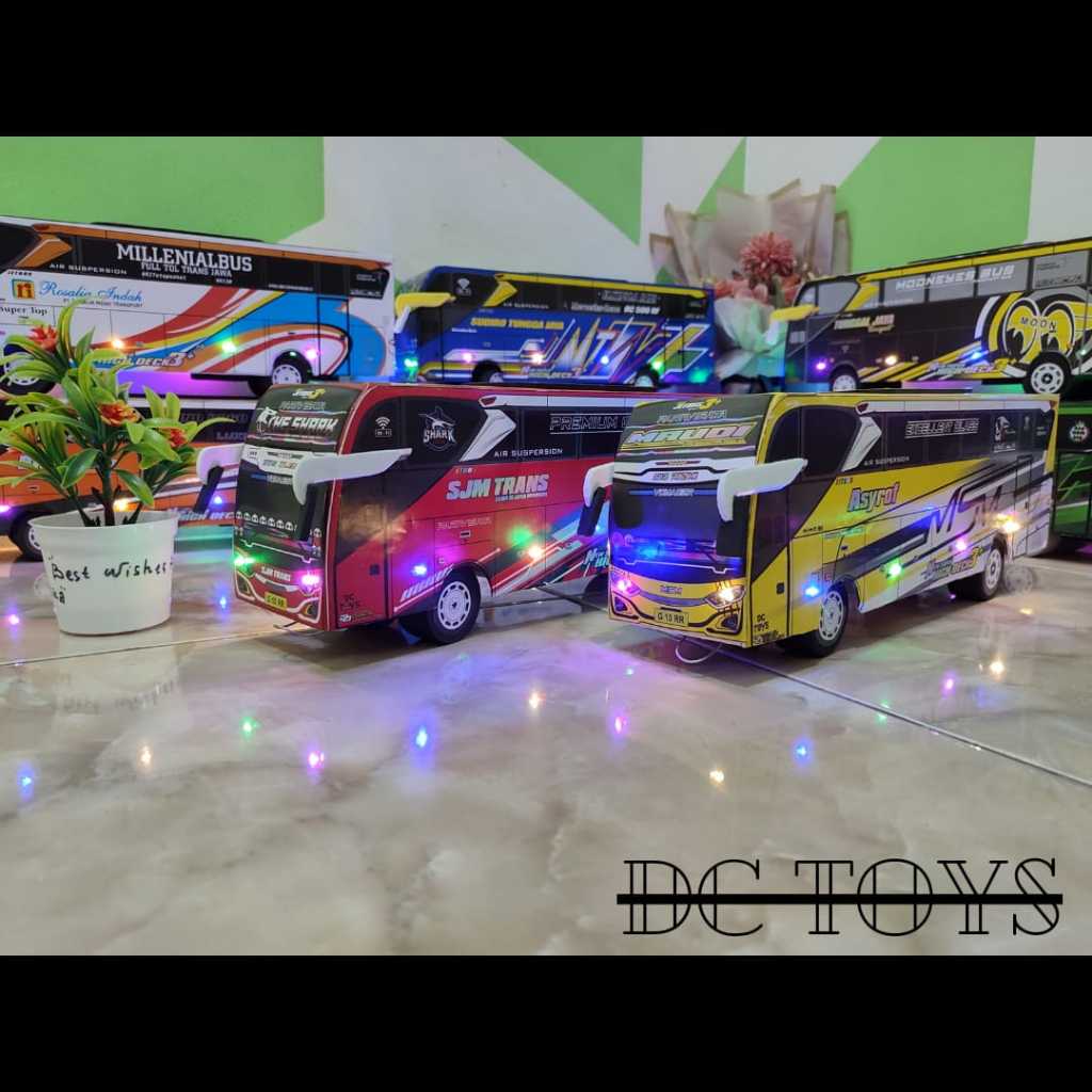 Jual MINIATUR MAINAN MOBIL BUS TELOLET MAUDI FADEL JB5 FULL LAMPU ...