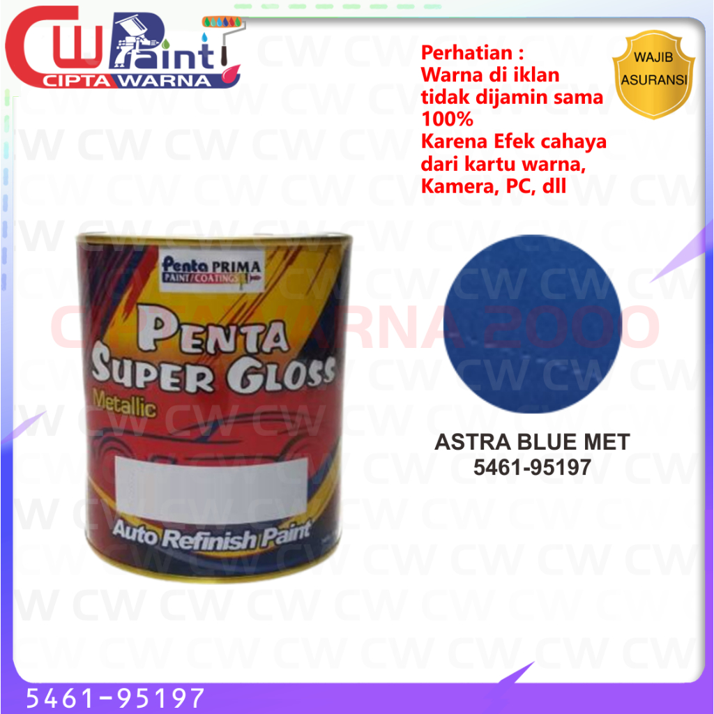 Jual Cat Penta Super Gloss Metalic Warna Astra Blue Biru Met 5461-95197 ...