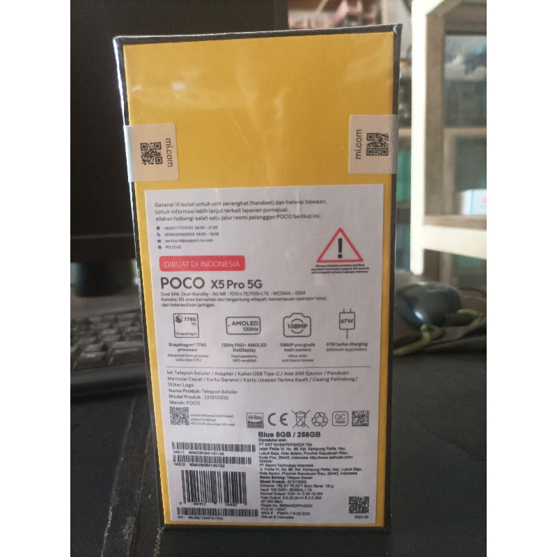 Jual poco x5 pro 5g ram 8/256 gb warna yellow | Shopee Indonesia
