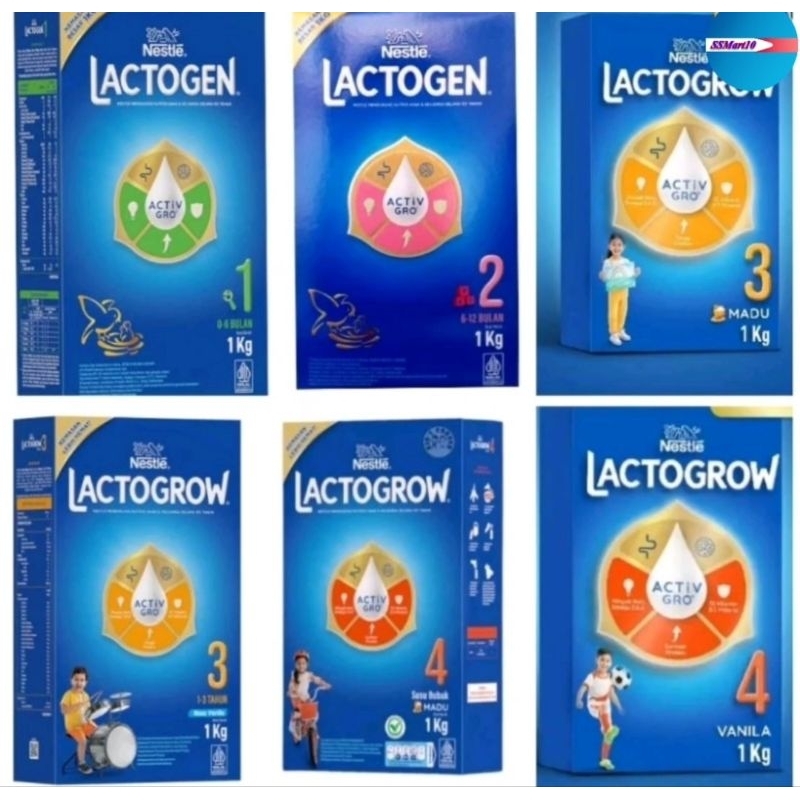 Jual NESTLE Lactogrow/Lactogen susu pertumbuhan 1kg | Shopee Indonesia