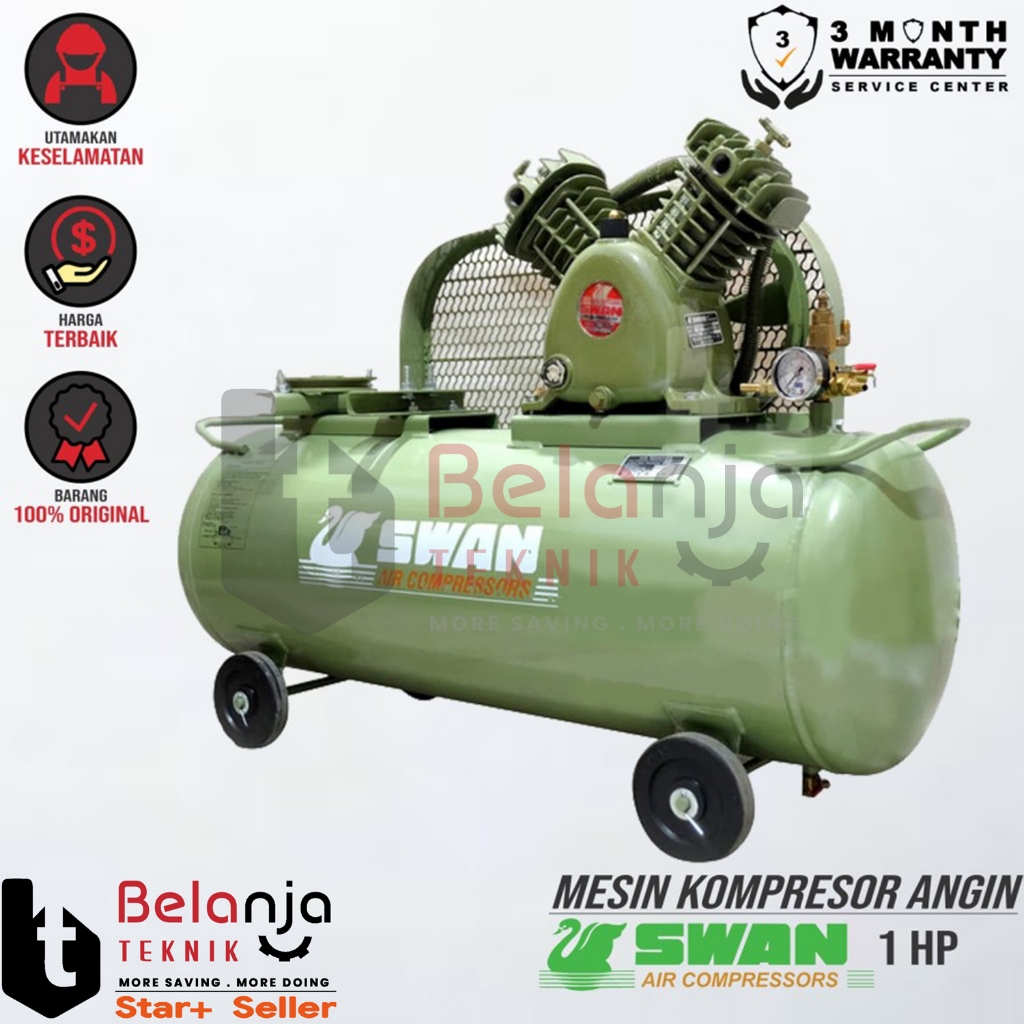 Jual Swan 1 HP UNLOADED AIR COMPRESSOR KOMPRESOR ANGIN KOSONGAN ...