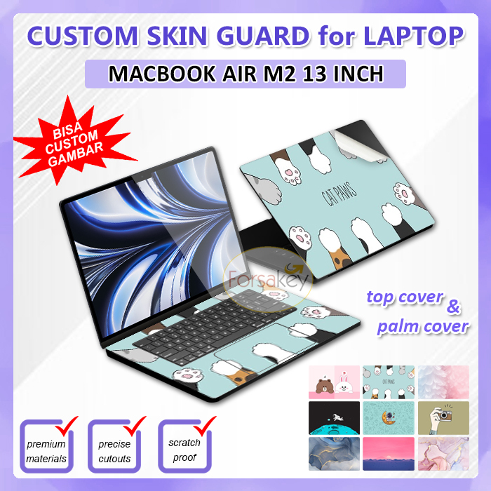 Jual Macbook Air M2 13 Inch 2022 A2681 CUSTOM Skin Palm Guard Protector ...