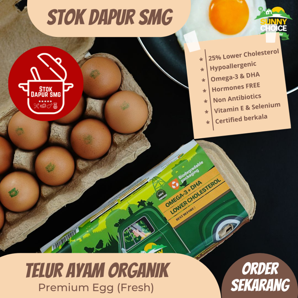 Jual Sunny Choice Premium Egg Telur Ayam Organik Segar Rendah Kolesterol | Shopee Indonesia