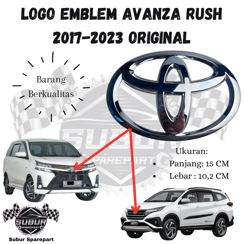 Jual Logo Depan Avanza Veloz Rush Calya Raize 2015-2023 Original ...