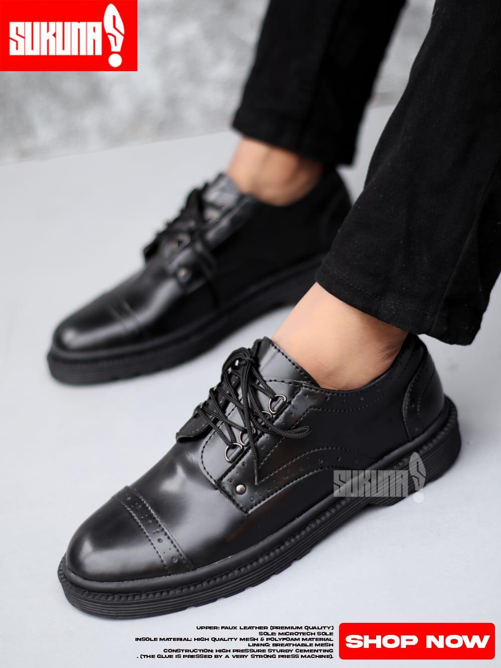 Jual Sepatu Formal Docmart Oxford HItam Kerja Pria - NEKALI | Shopee ...