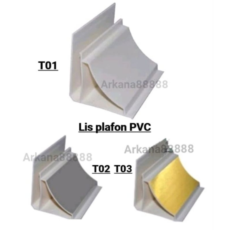 Jual lis plafon / list plafon sudut pvc / lis profil plafon | Shopee Indonesia