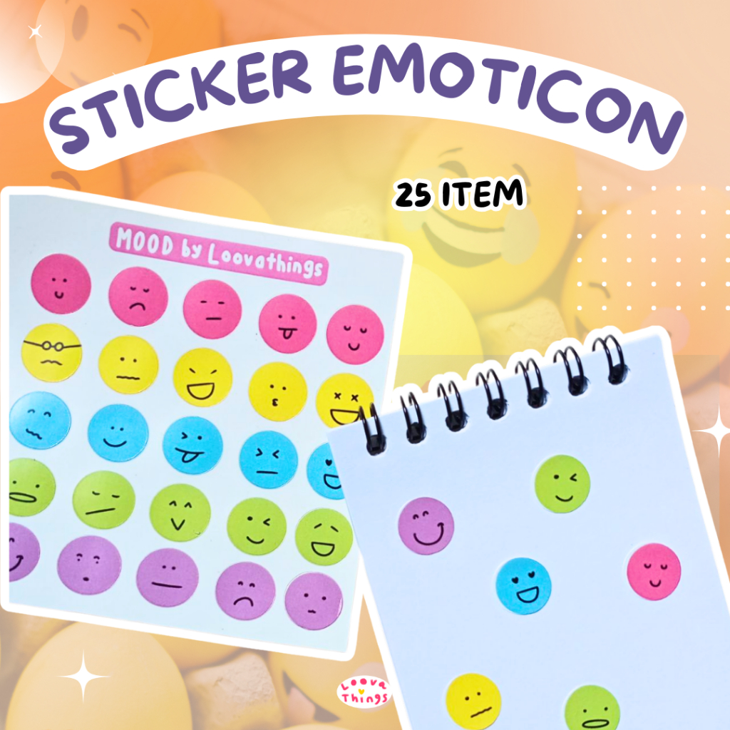 Jual MOOD STICKER | DOT EMOJI STIKER BUJO | STIKER DECO SMILEY Face ...