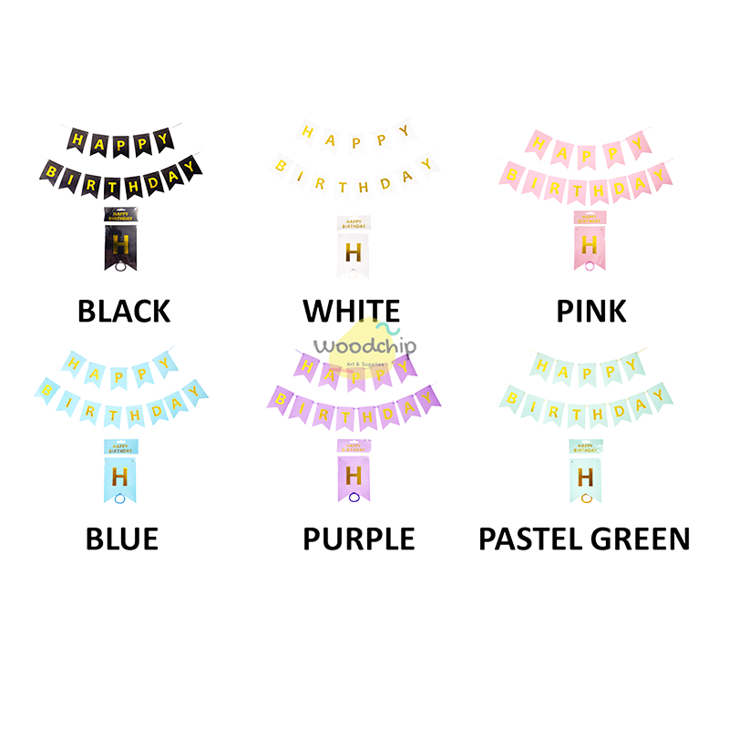 Jual Bunting Flag Banner Ulang Tahun Happy Birthday HBD Dekorasi Ulang ...