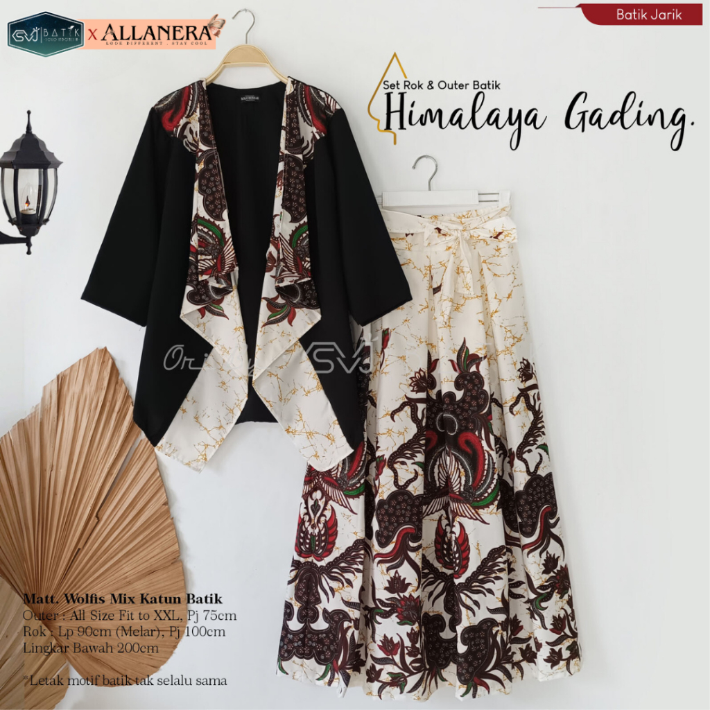 Jual SETELAN BAJU BATIK WANITA REMAJA SETELAN BATIK TERBARU OUTER ROK ...