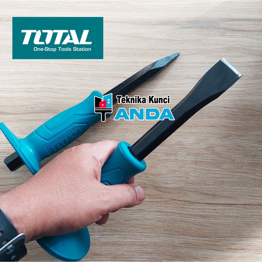 Jual Pahat Beton Premium TOTAL - Pipih dan Lancip - Betel Topi Total - Cold Chisel | Shopee ...