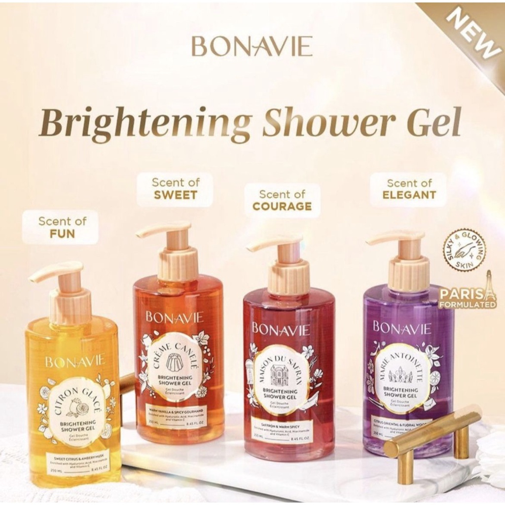 Jual Bonavie Brightening Shower Gel 250ml / Body Wash / Sabun Mandi ...
