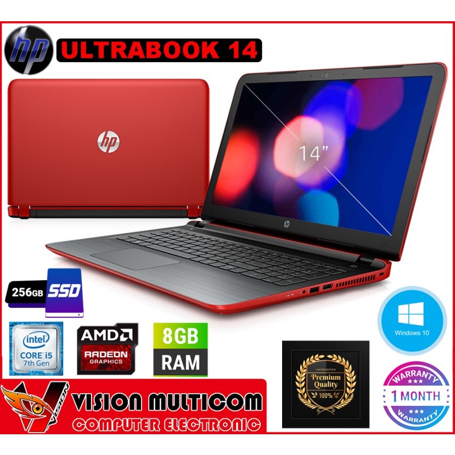 Jual Notebook HP Ultrabook 14 Core i5-7200 Radeon R5 | 8GB/nVme 256GB ...