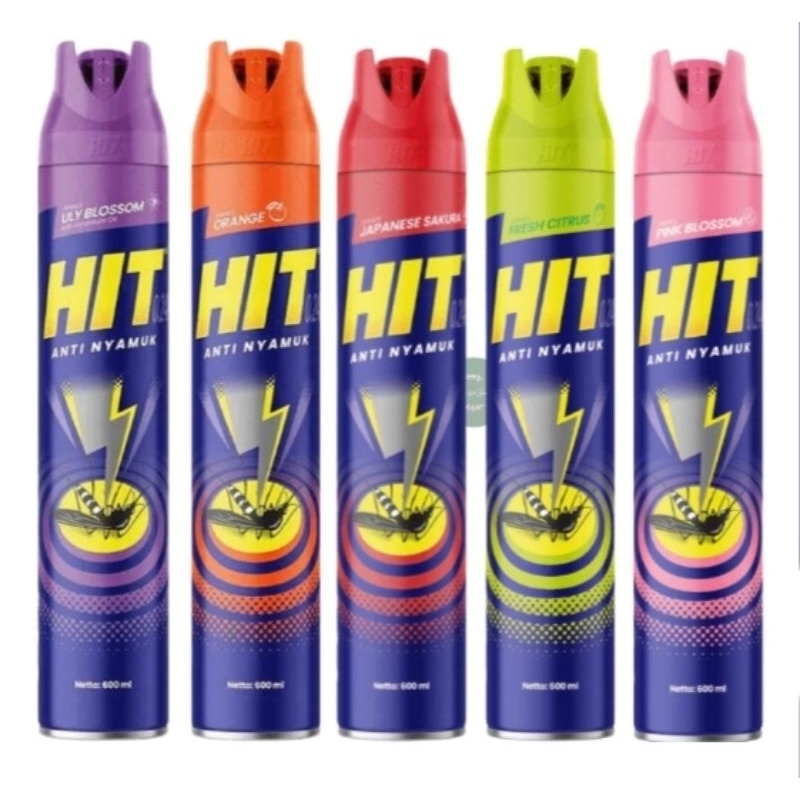 Jual Hit obat nyamuk semprot fresh sitrus , Lily blossom, pink blossom ...