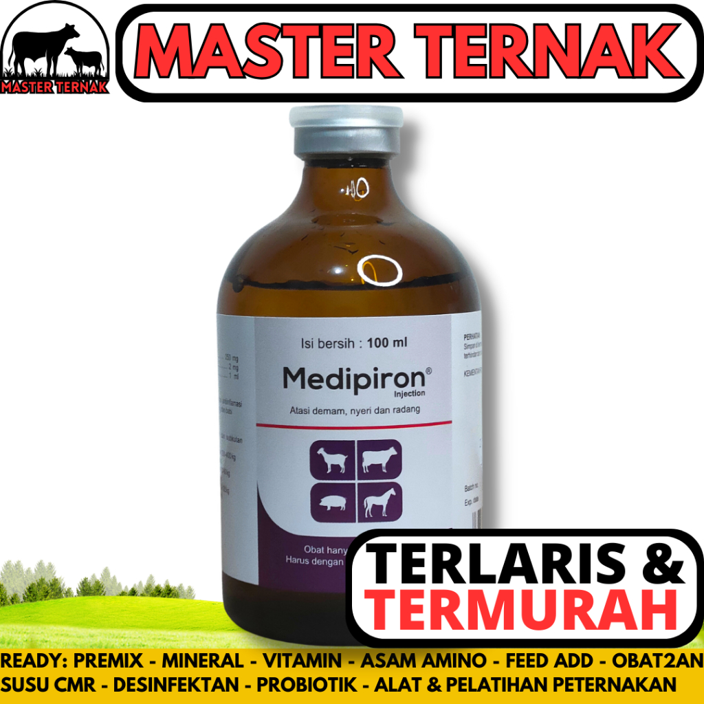 Jual MEDIPIRON 100ml - Obat Demam Nyeri dan Radang Pada Hewan Ternak ...