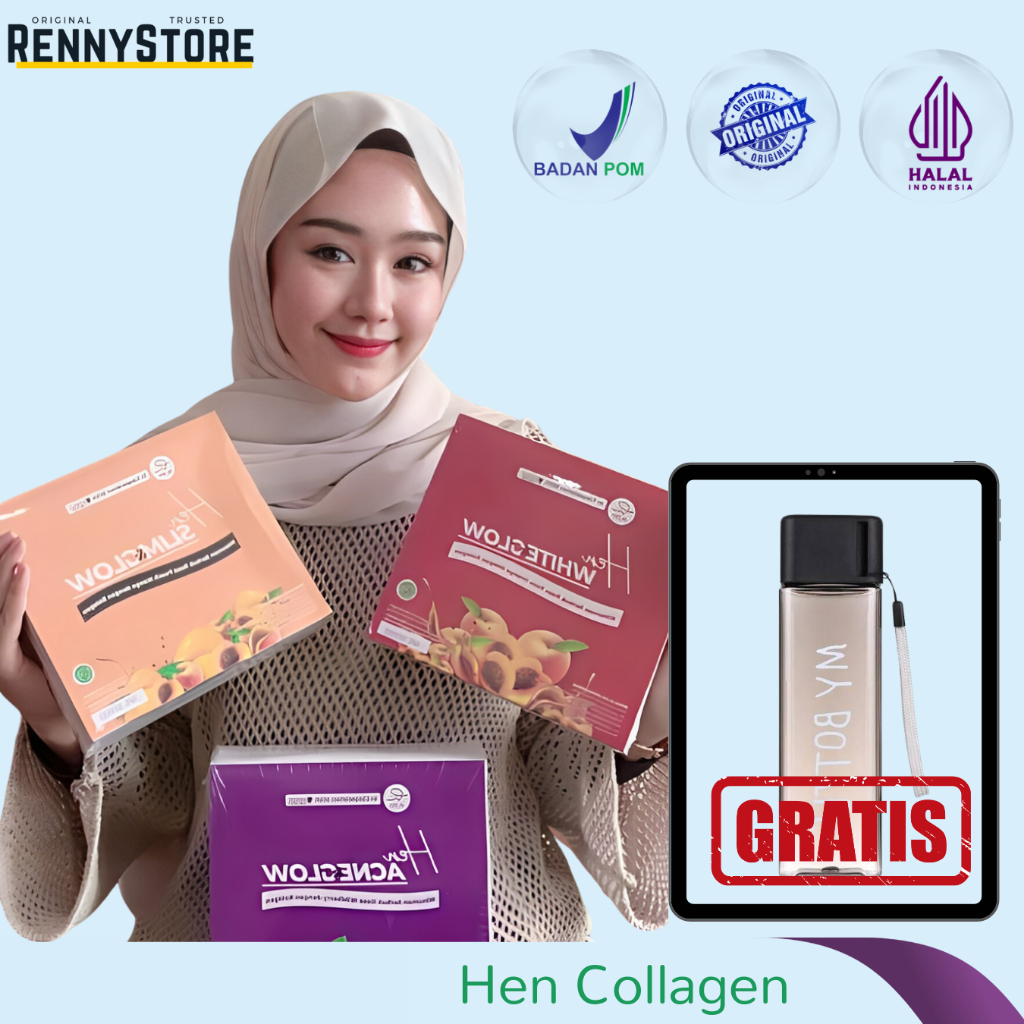 Jual Dr Hen Collagen Minuman Kolagen 12000iu DNA Salmon L GLUTATHIONE ...