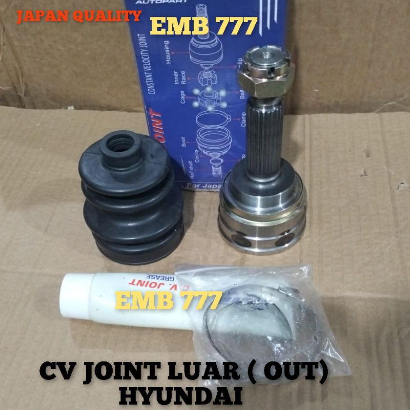 Jual CV JOINT AS RODA DEPAN LUAR HYUNDAI ATOZ VISTO GIGI IN 19 OUT 25 | Shopee Indonesia