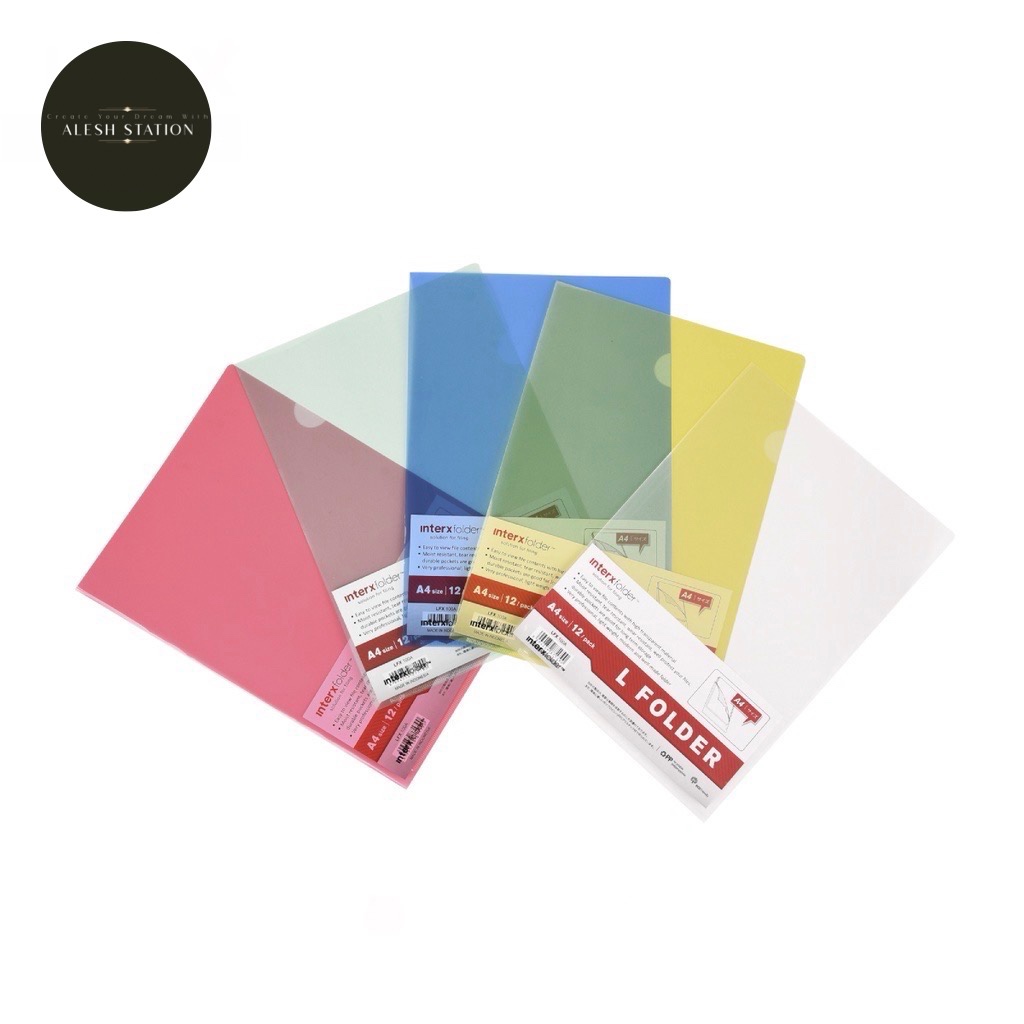 Jual Map L Inter X A4 Tebal / Map L Bening Plastik / Clear Sleeve (12pc ...