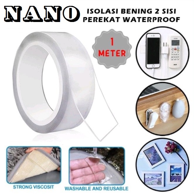 Jual ISOLASI TRANSPARAN BENING lebar 3cm 100cm besar lebar panjang ...