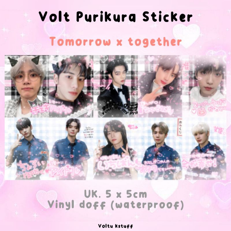 Jual Volt sticker purikura tomorrow x together txt sellkor japan lucu ...